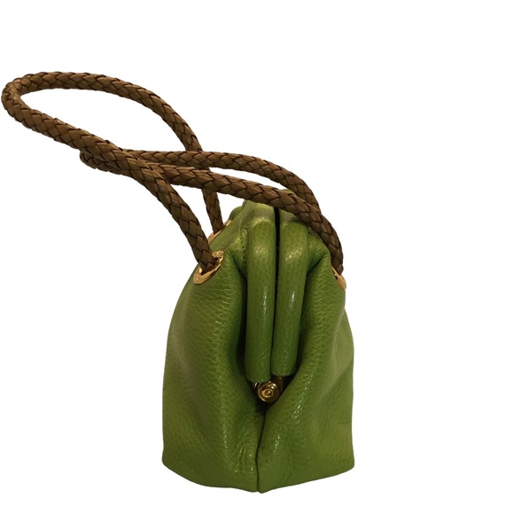Desmo | Bags | Desmo Italy Genuine Leather Vintage Green Purse Handbag ...